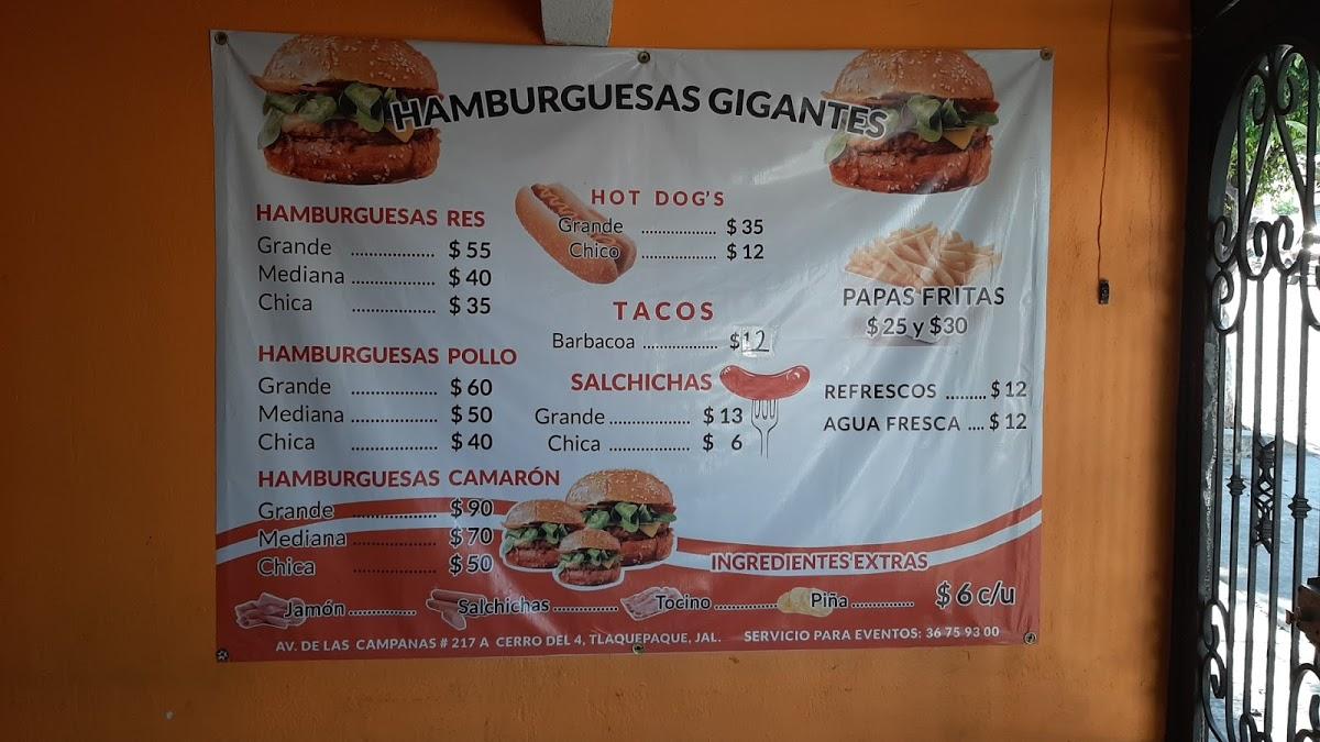 Menu at Tacos de Barbacoa, amburguesas y hot dogs., Tlaquepaque