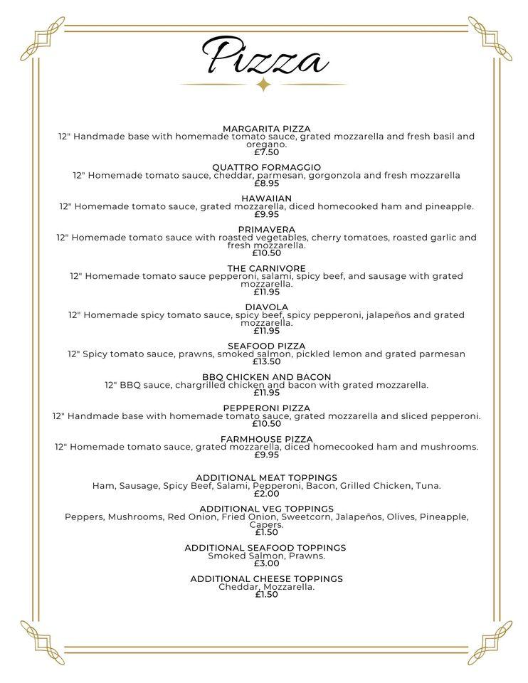 Menu at Seven Stars pub & bar, Bristol, North Rd