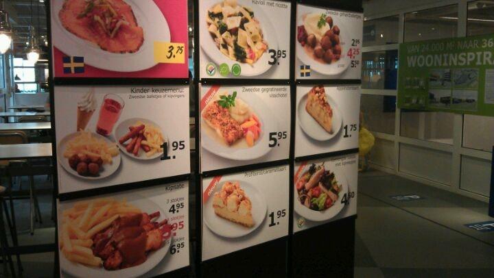 Menu at IKEA Restaurant, Son