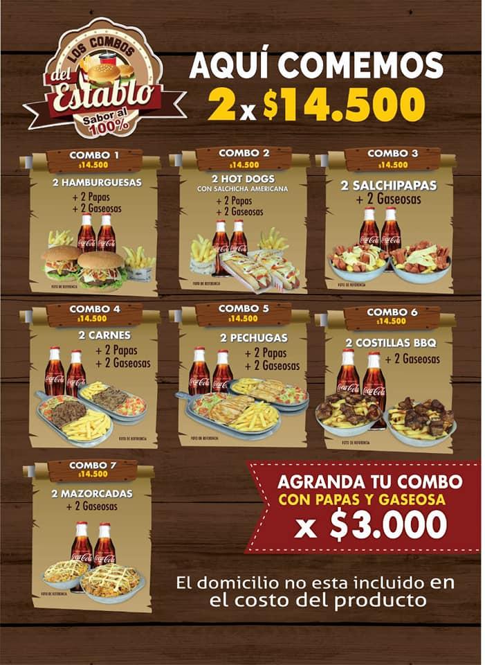 Menu at Los Combos Del Establo restaurant, Villavicencio, Cra. 17 #37a 09