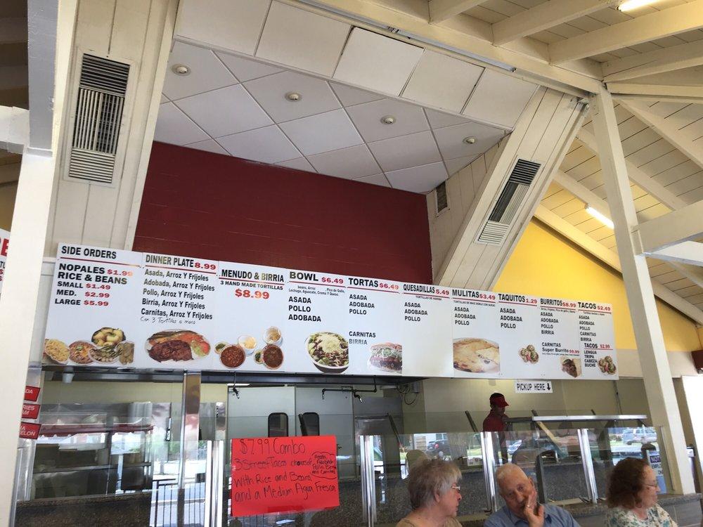 Menu at El Toro Taqueria restaurant, Hemet