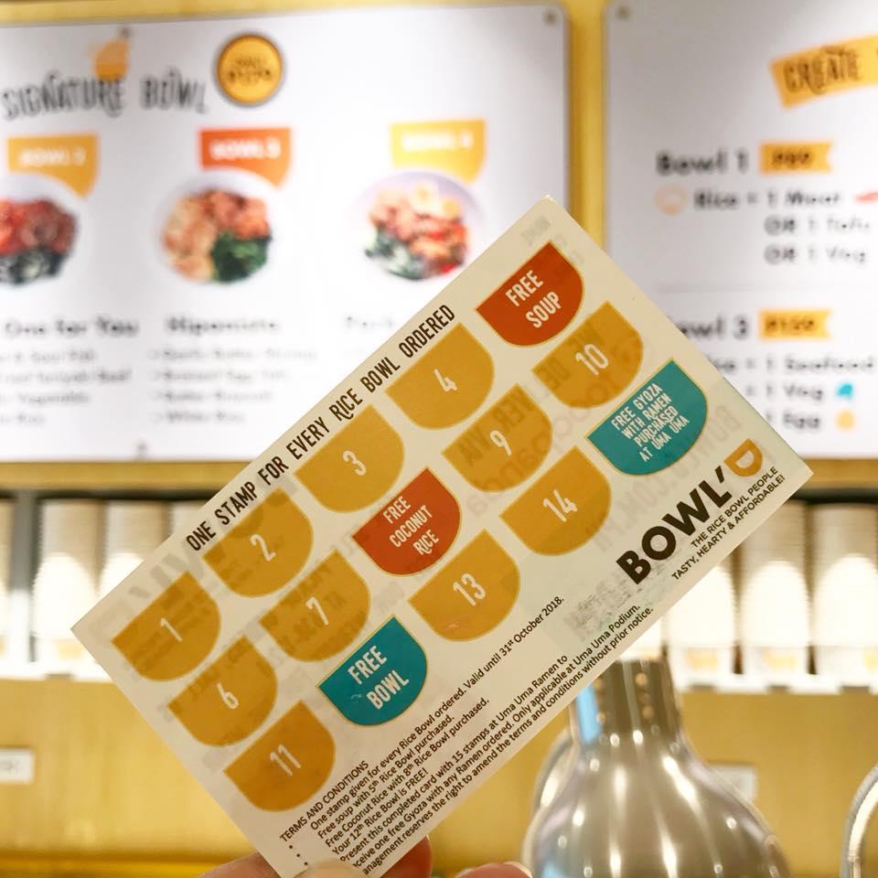 Menu at Bowl'D restaurant, Mandaluyong