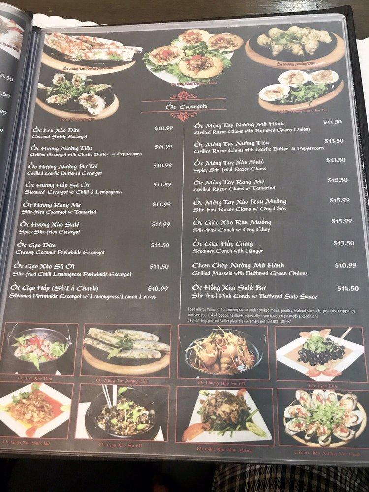 Menu at Oc & Lau Restaurant, Garden Grove, Garden Grove Blvd