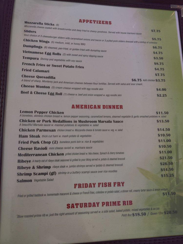 Menu at Hamlet Delights restaurant, Horseheads