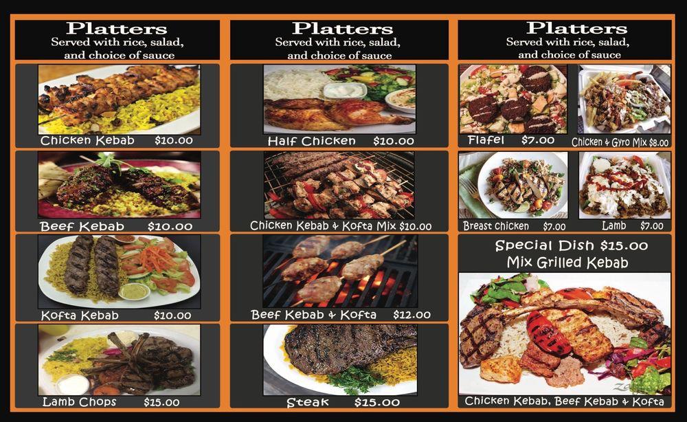 Menu at Kebab King Truck restaurant, Jersey City