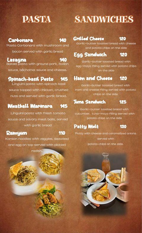 Menu at Sugar & Spice Cafe, La Trinidad