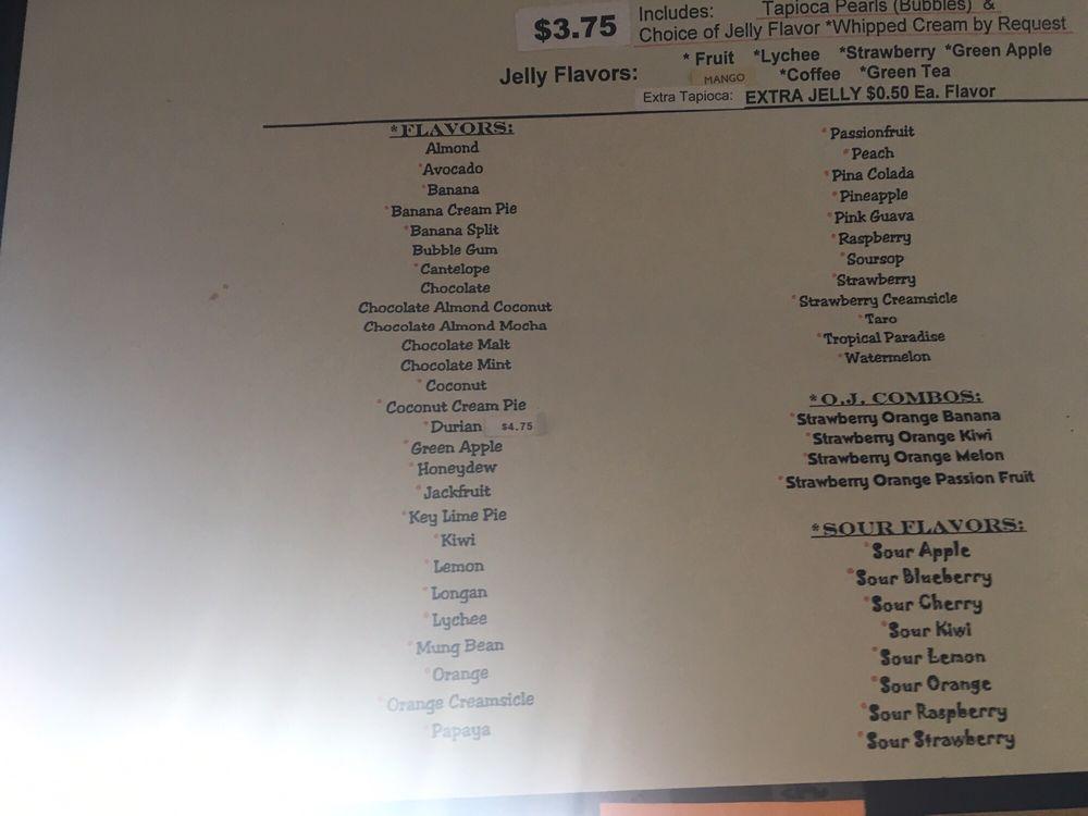 Menu at Le Bakery, Biloxi