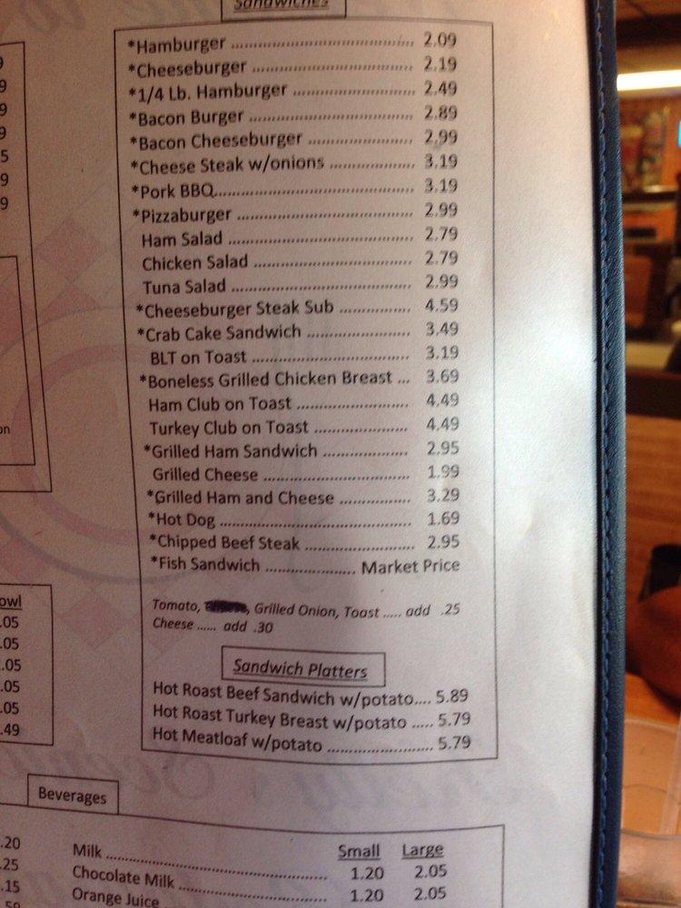 Menu at Kelly's Scenic View Restaurant, Everett, 504 E Main St