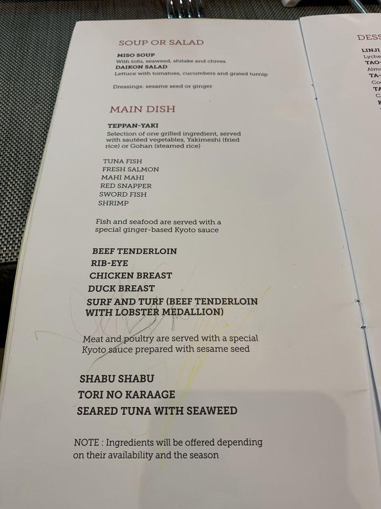 Menu at Barcelo Maya Tropical Buffet, Puerto Aventuras, FQR5+52