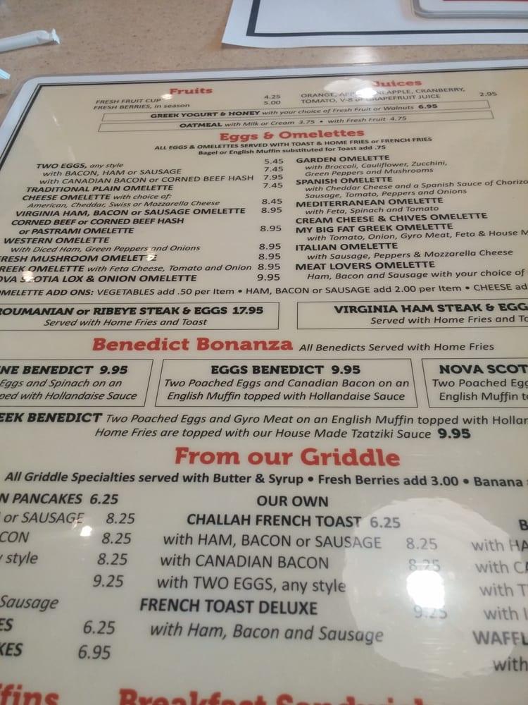 Menu at Central Diner & Grille restaurant, Pittsburgh