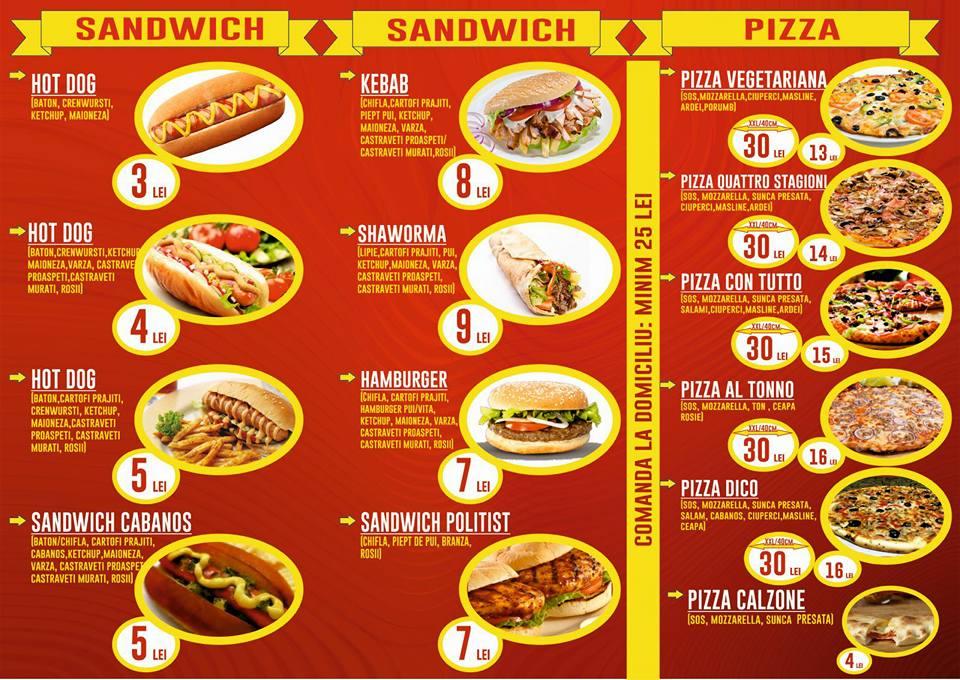 Menu at Dico Star Food, Ovidiu