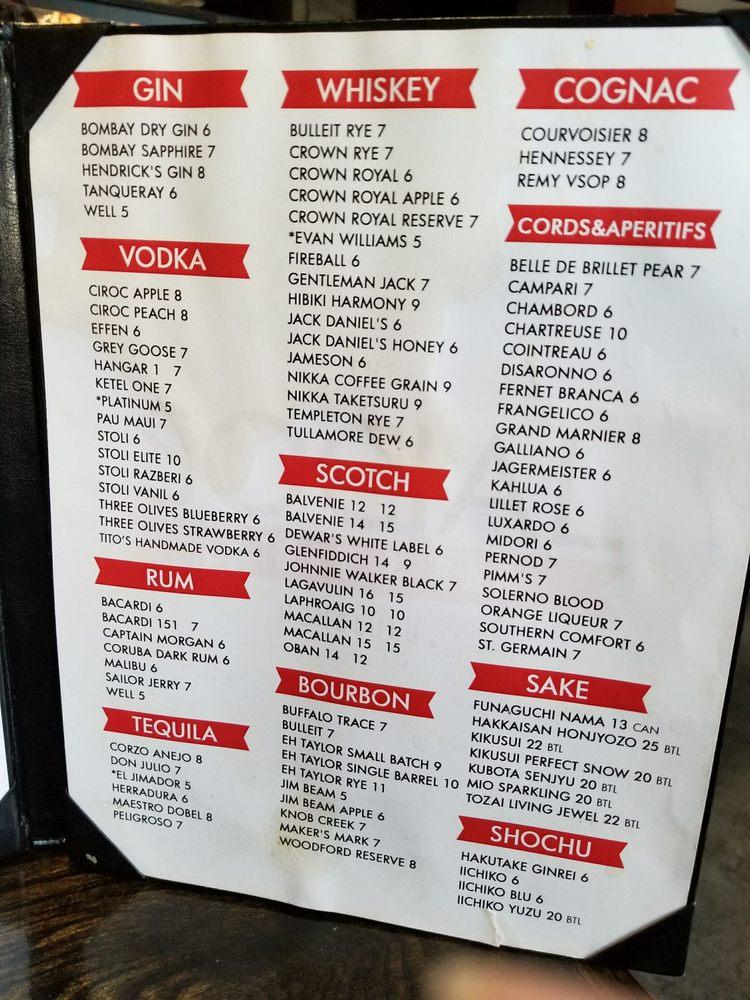 Menu at The Social Honolulu pub & bar, Honolulu, Auahi St floor 2
