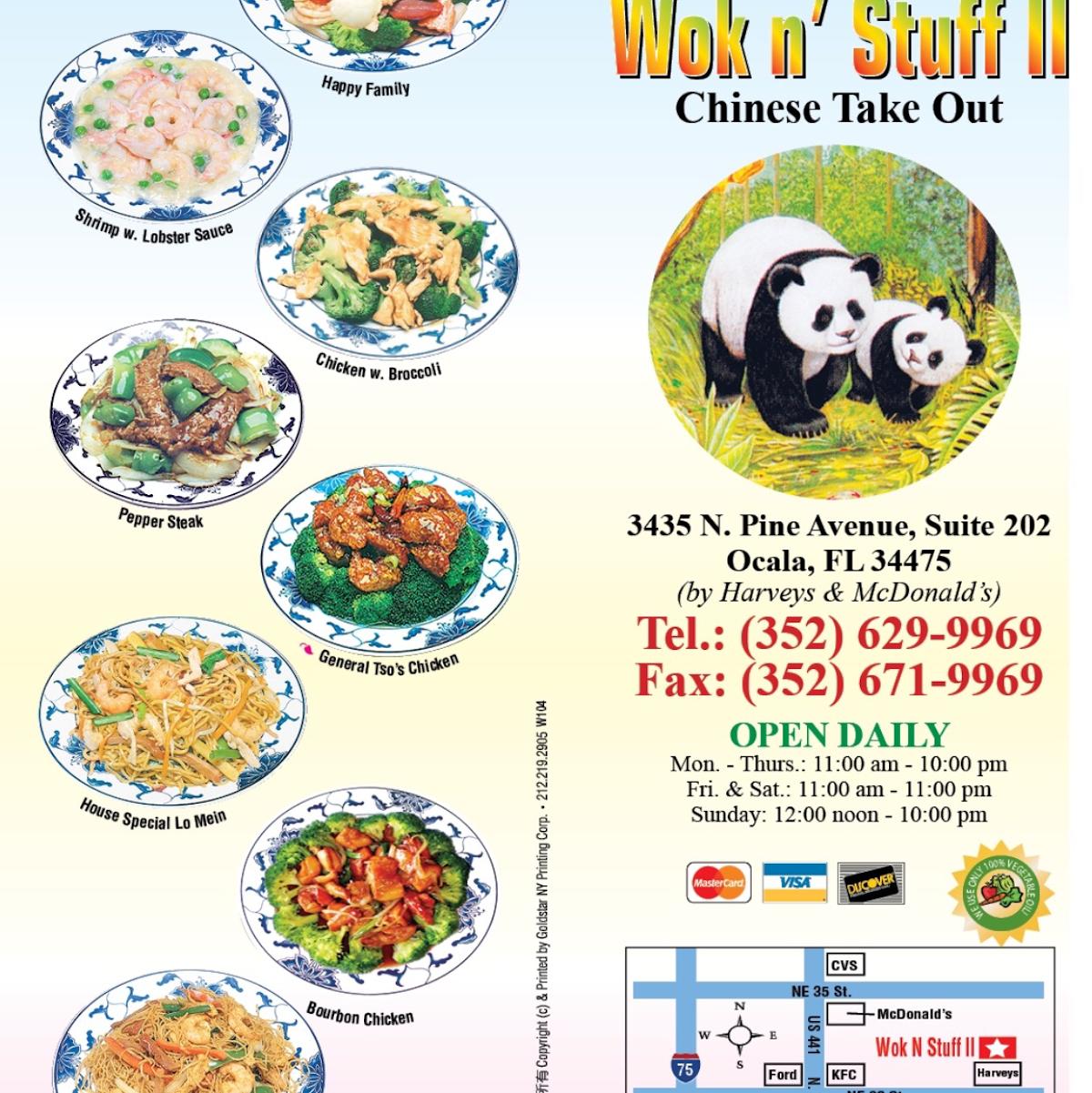 Menu at Wok N Stuff II restaurant, Ocala