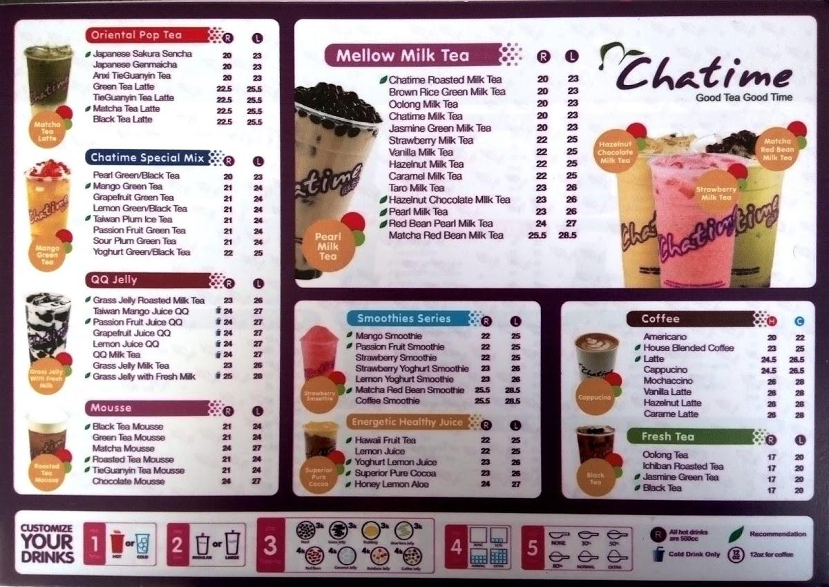 Menu at Chatime - ACE CPK Bali restaurant, Kuta