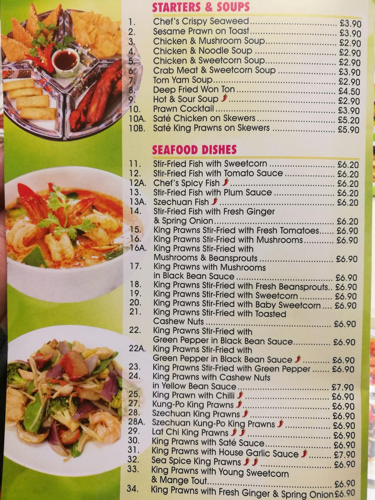 Menu at Riverside Chinese Restaurant, Cheddar, The Cliffs