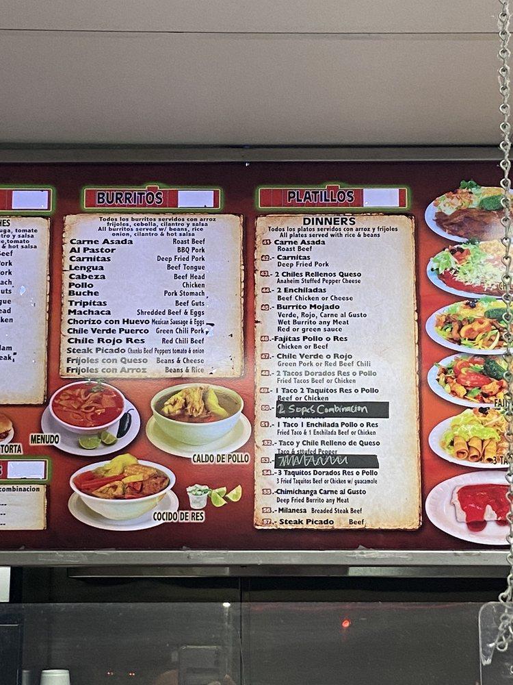 Menu at El Picoso Restaurant, Azusa, 303 S Azusa Ave