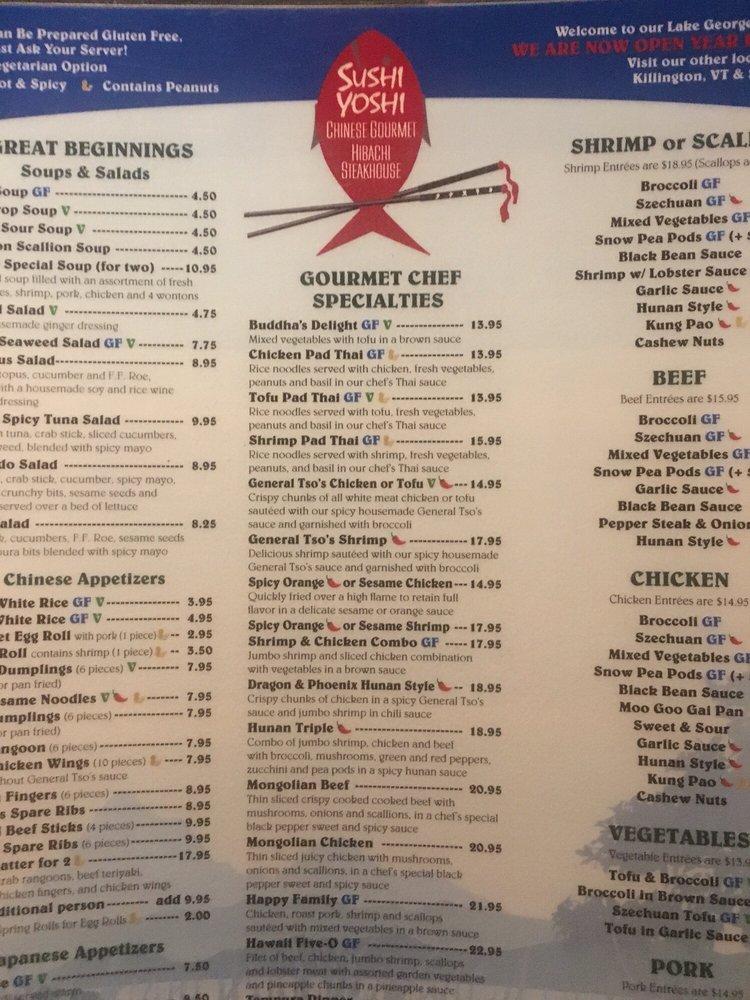 Menu at Feng Bistro restaurant, Queensbury, US-9