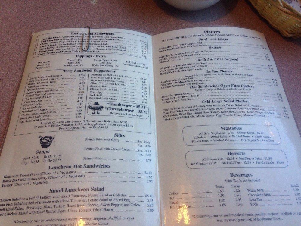 Menu at White Haven Family Diner restaurant, White Haven