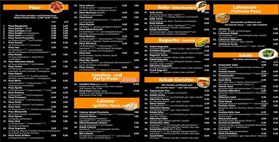 Menu at DAMAS Express restaurant, Großefehn