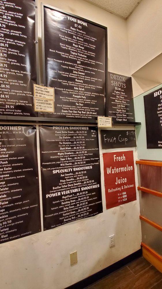 Menu at Juju Bar, Riverside