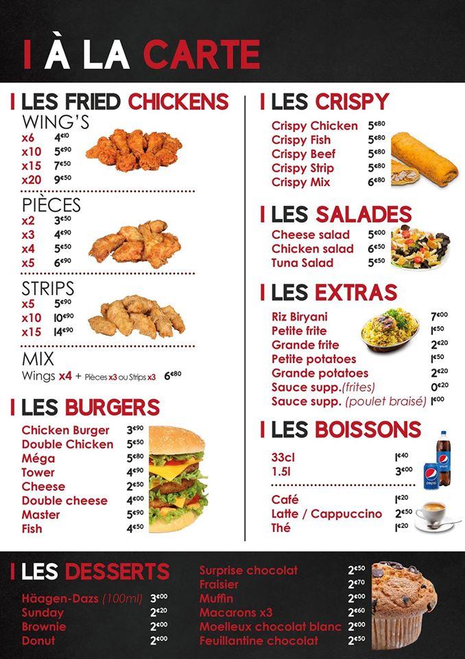 Menu at MF Chicken Antony restaurant, Antony, 16 Av. Aristide Briand
