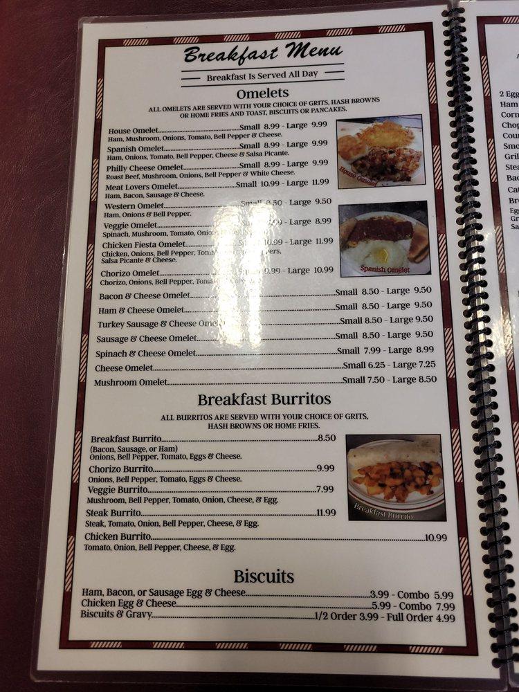 Menu at Mom's Family Restaurant, Enterprise