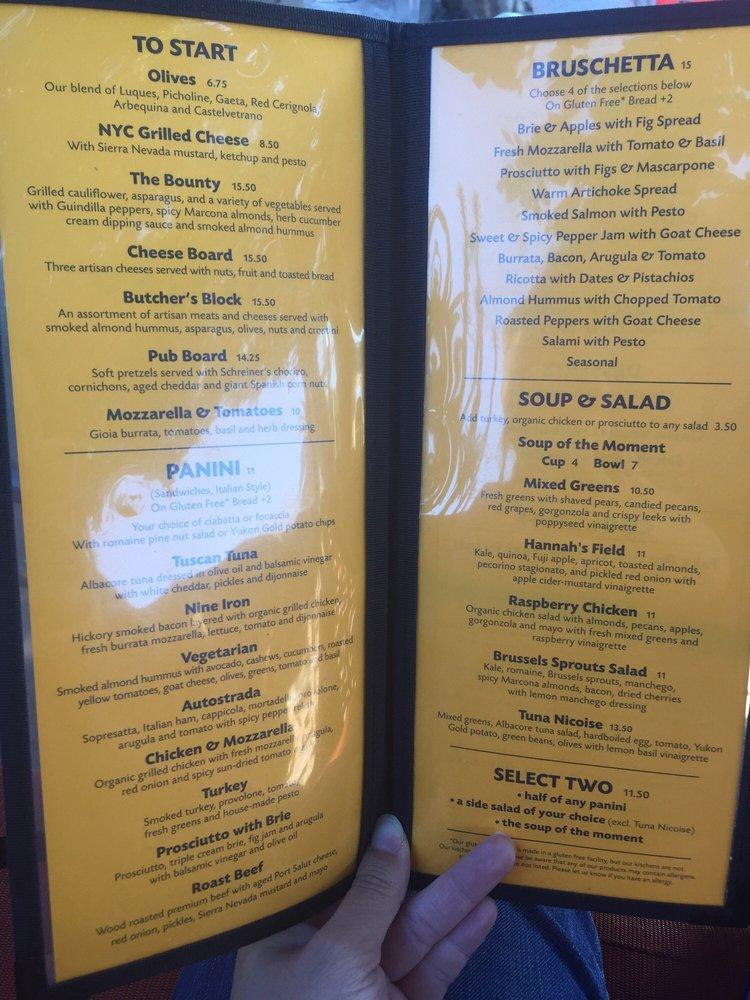Menu at Postino Central pub & bar, Phoenix, N Central Ave