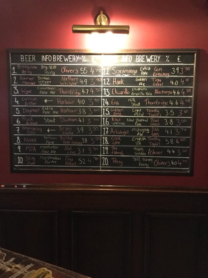 Menu at York Tap pub & bar, York, Station Rd