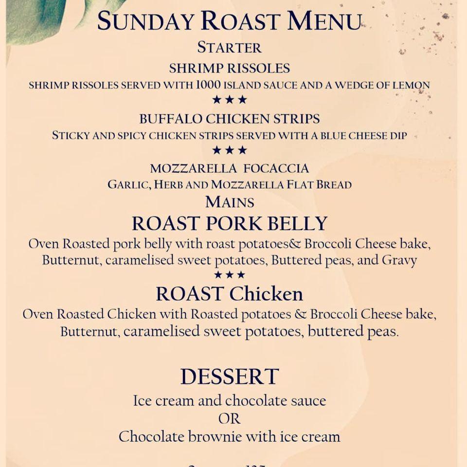 Menu at Sleepers Railway Station Restaurant., Hoedspruit