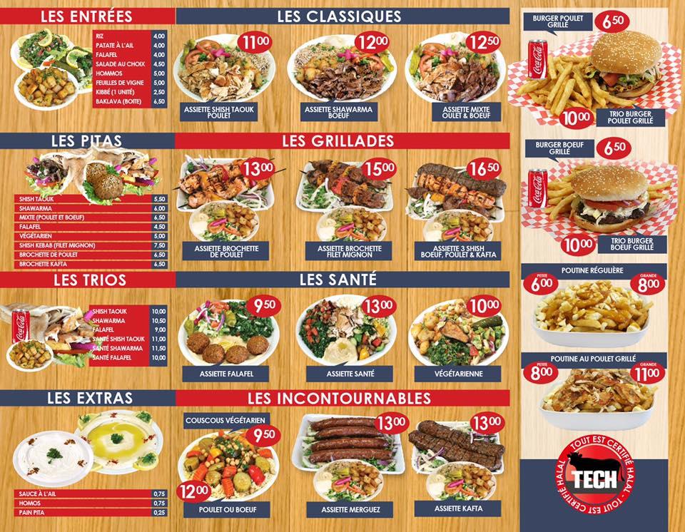 Menu at 3 Shish restaurant, Repentigny