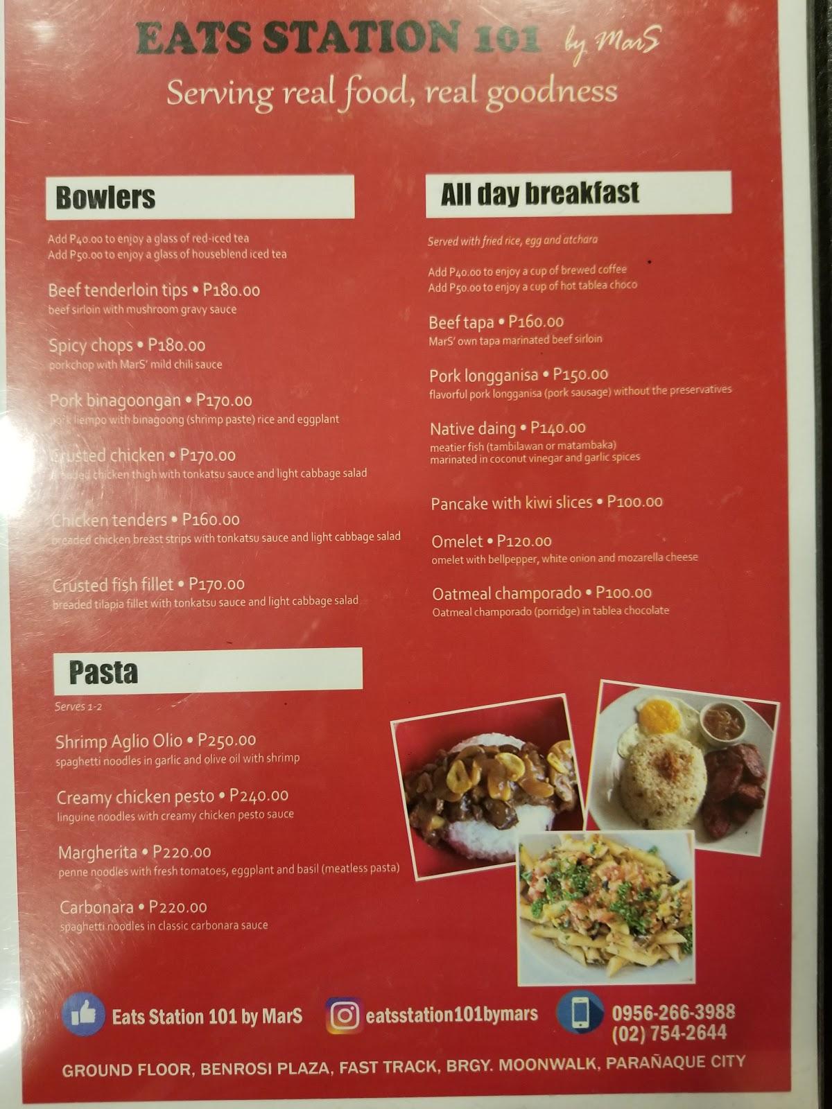 Menu at Eats Station 101 Cafe and Resto, Parañaque