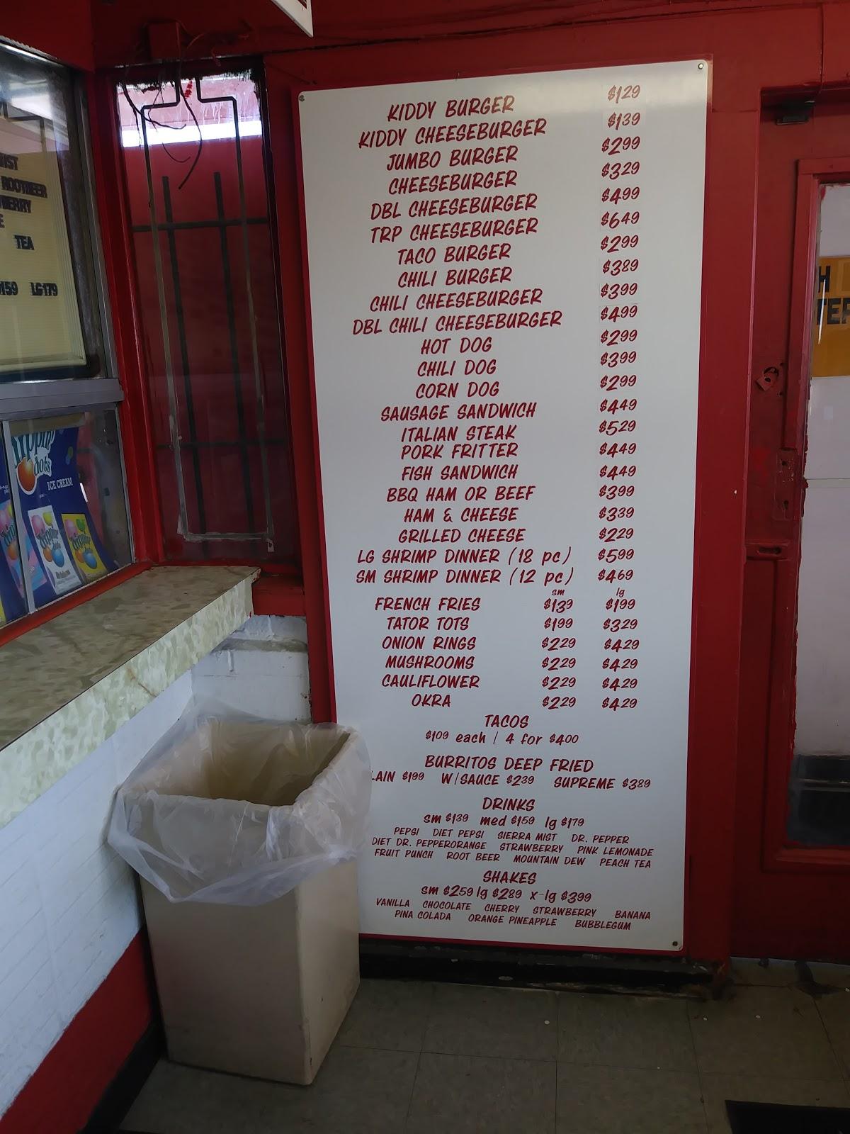 Menu at Humdinger Drive-In and Food Truck restaurant, Kansas City