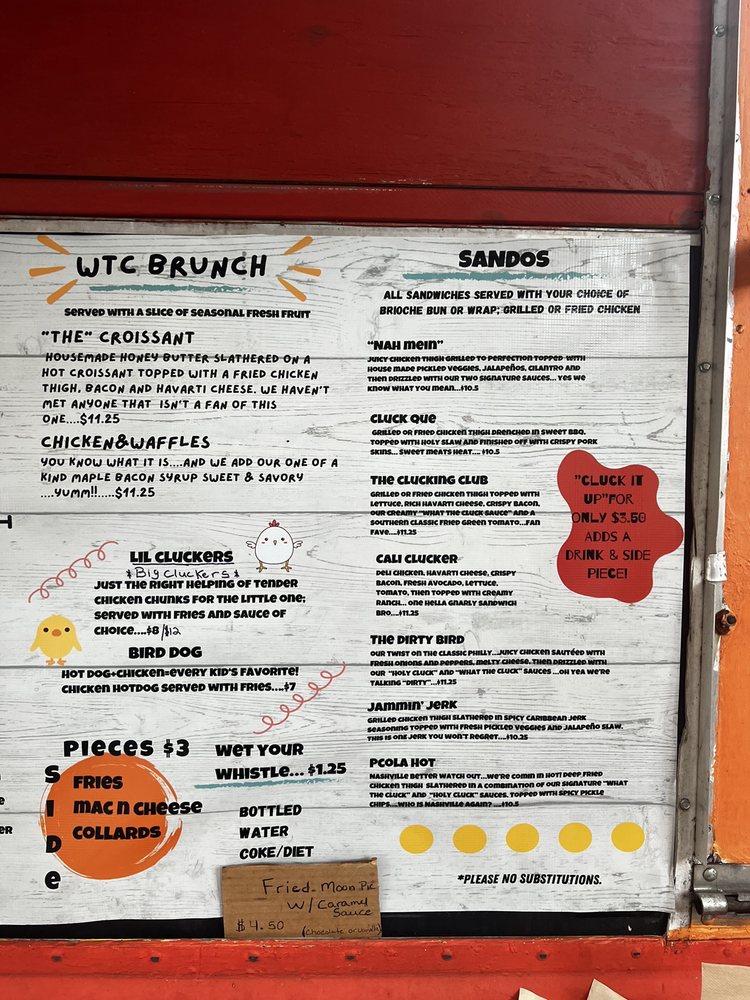 Menu at What the Cluck Chicken Truck restaurant, Pensacola