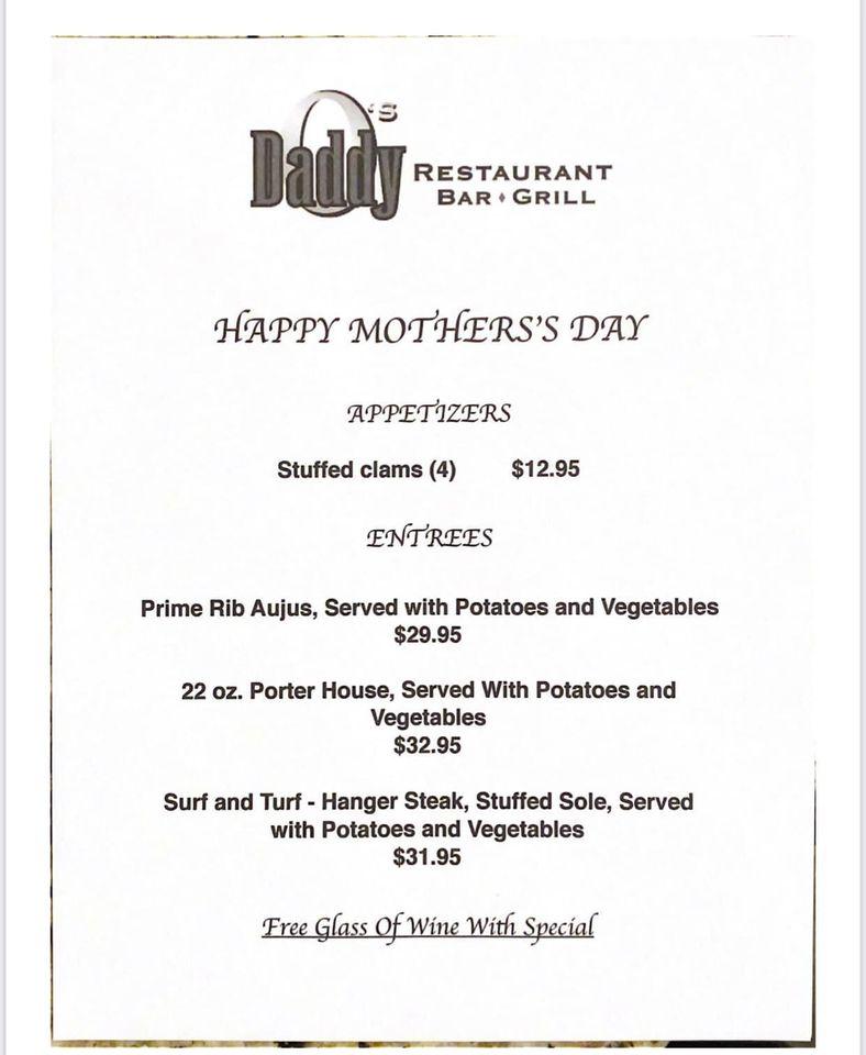 Menu at Daddy O's pub & bar, Hopewell Junction