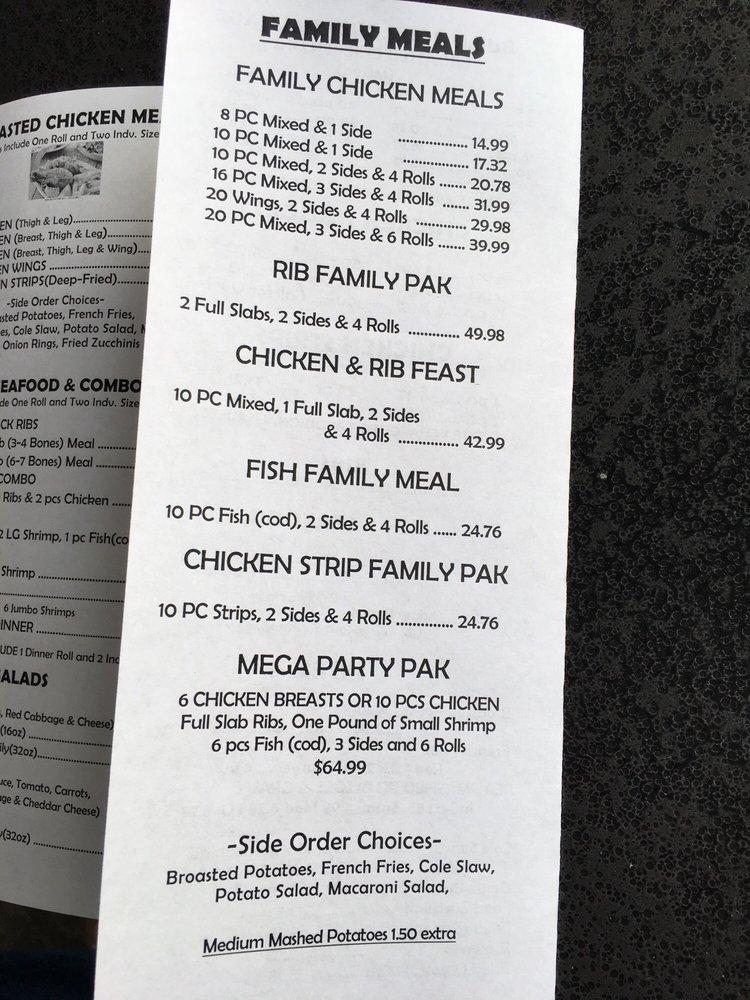 Menu at Chicken Box Broasted Chicken restaurant, La Habra, 330 E ...