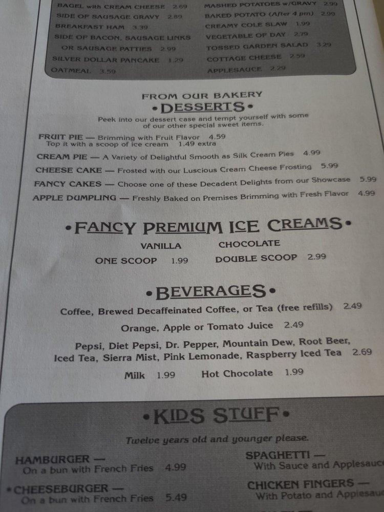 Menu at Farmer Boy Restaurant, Akron, Canton Rd