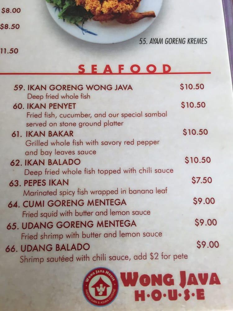 Menu at Wayang Restaurant Halal, Alhambra