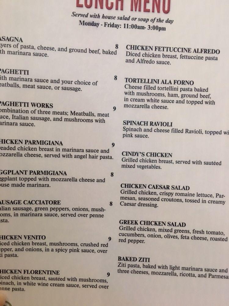 Menu at Bruno’s Italian Kitchen pizzeria, Beaumont