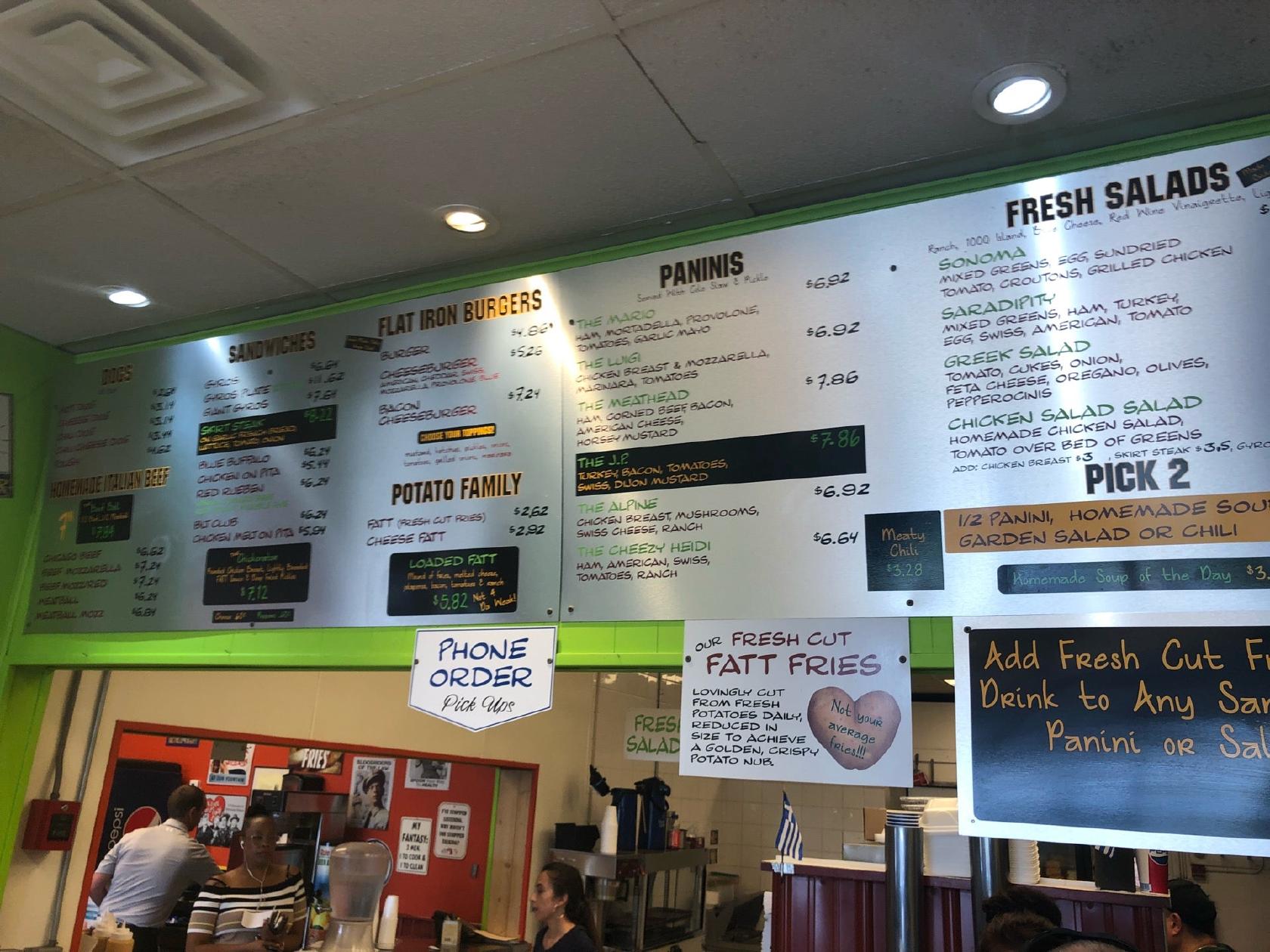 Menu at Fatt Mustard Cafe, Elk Grove Village