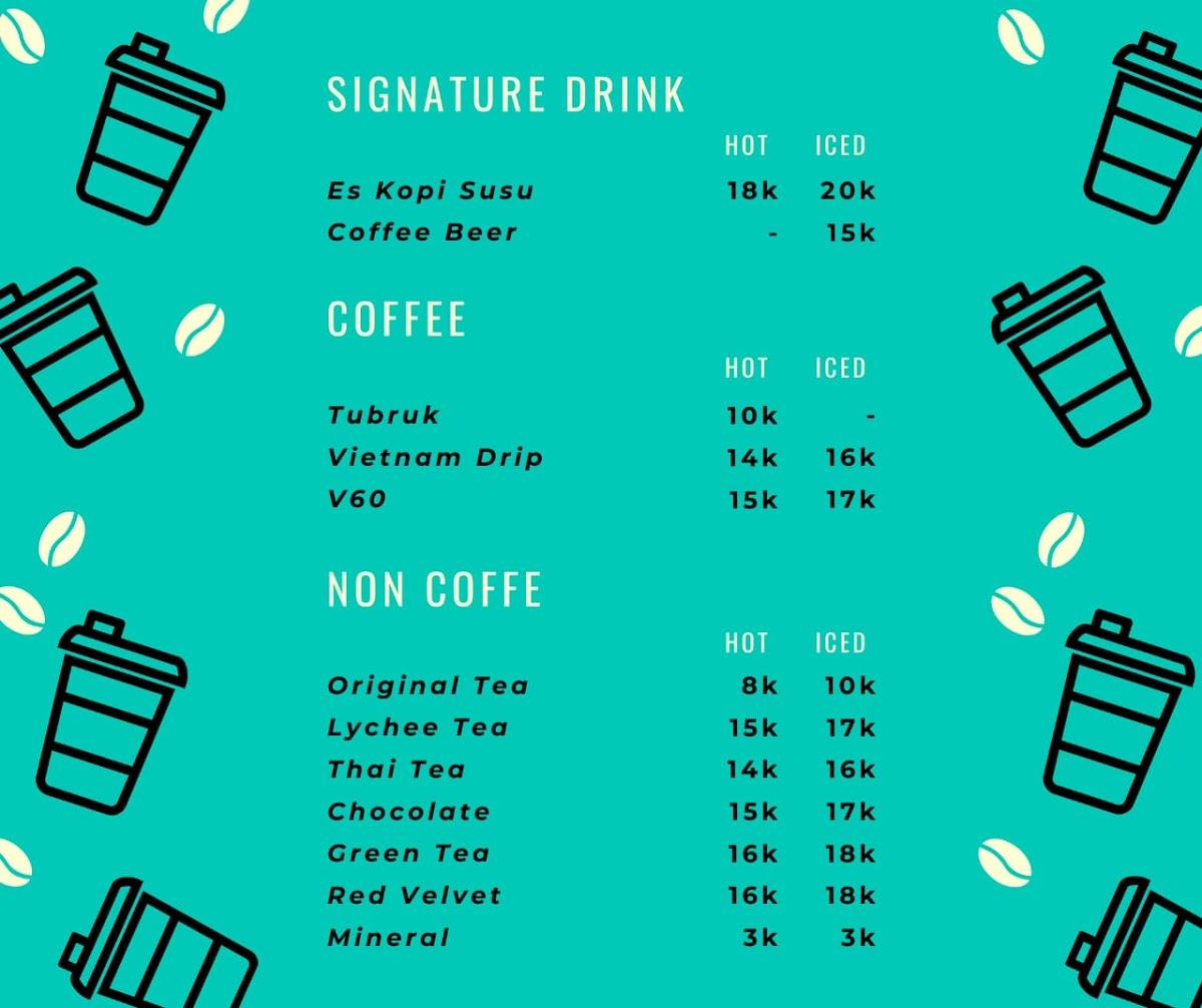Menu At Kaffeinate Coffee Cafe South Jakarta Menu At Kaffeinate Coffee Cafe South Jakarta