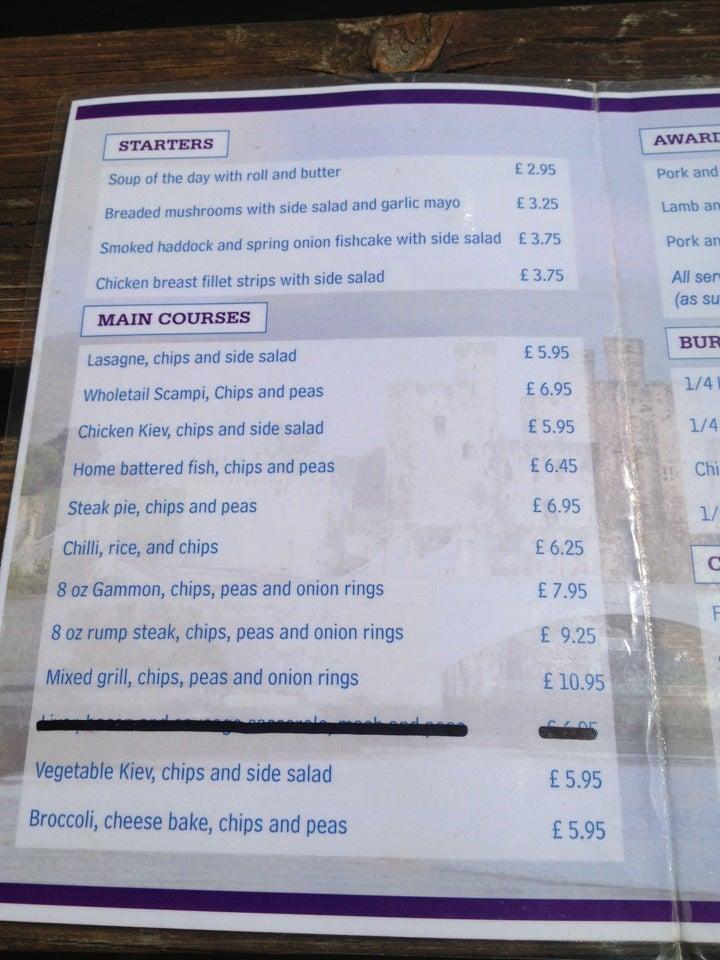 Menu at The Blue Bell pub & bar, Conwy