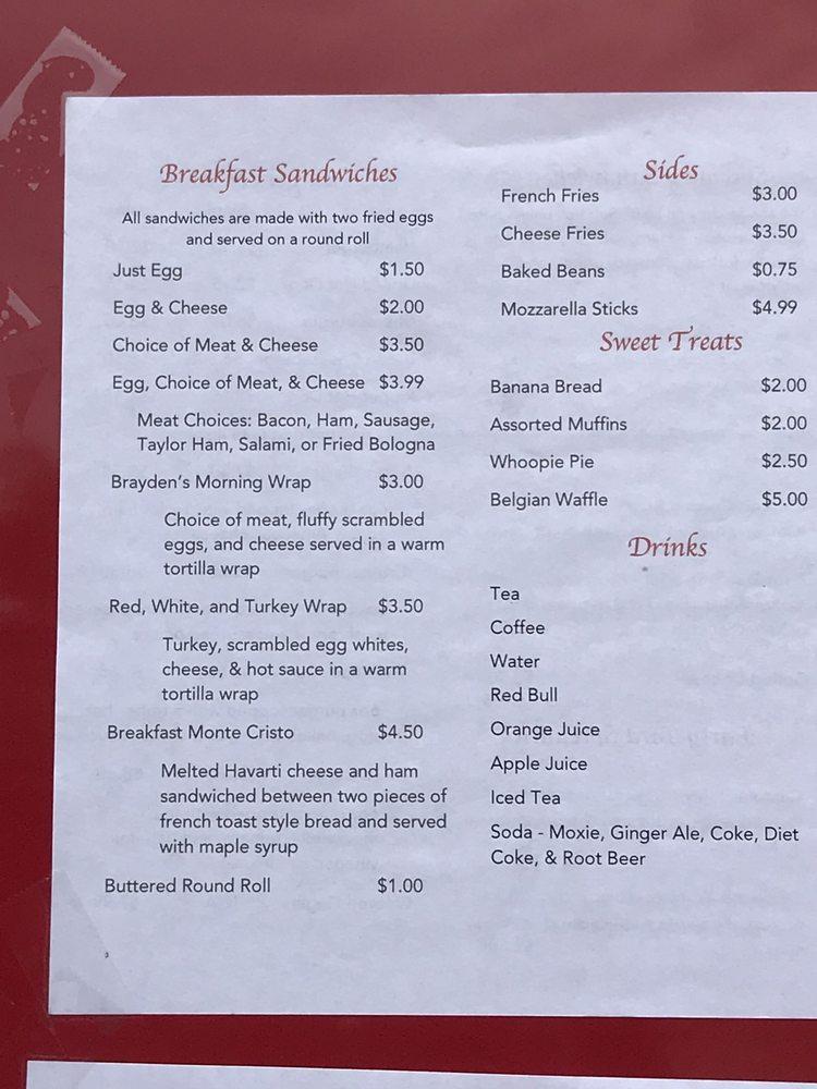 Menu at The Early Bird restaurant, Jonesport, 3 Main St