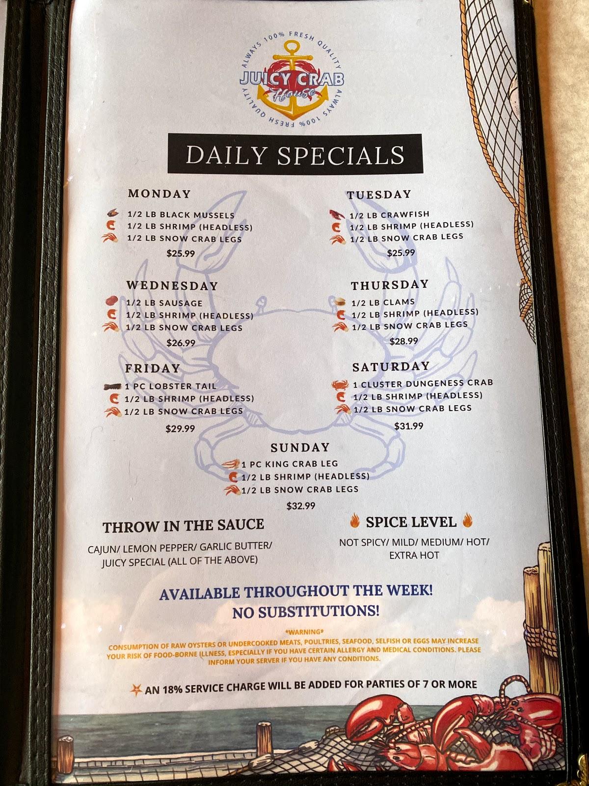 Menu at The J.C. Seafood House - Crestview restaurant, Crestview