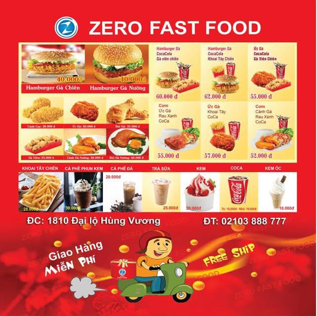Menu at ZERO FAST FOOD Việt Trì, Việt Trì