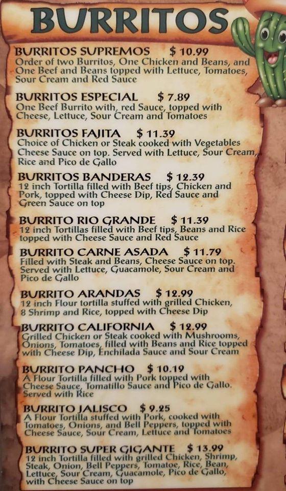 Menu at Dos Primos restaurant, Troy, 25 The Plz