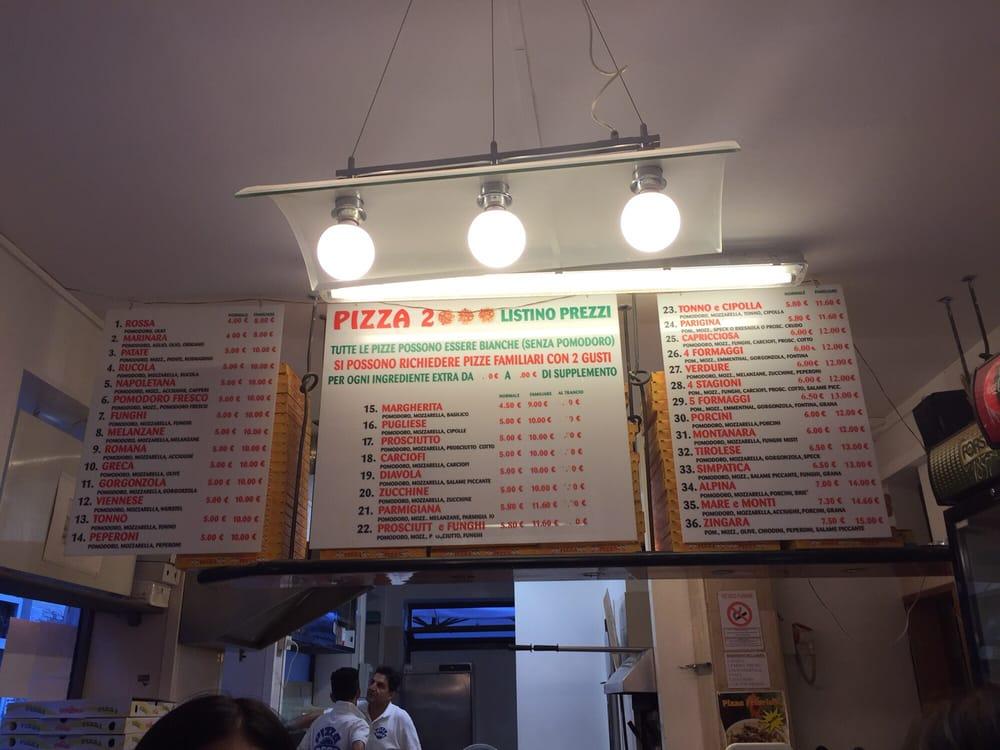 Menu at Pizza 2000 pizzeria, Venice