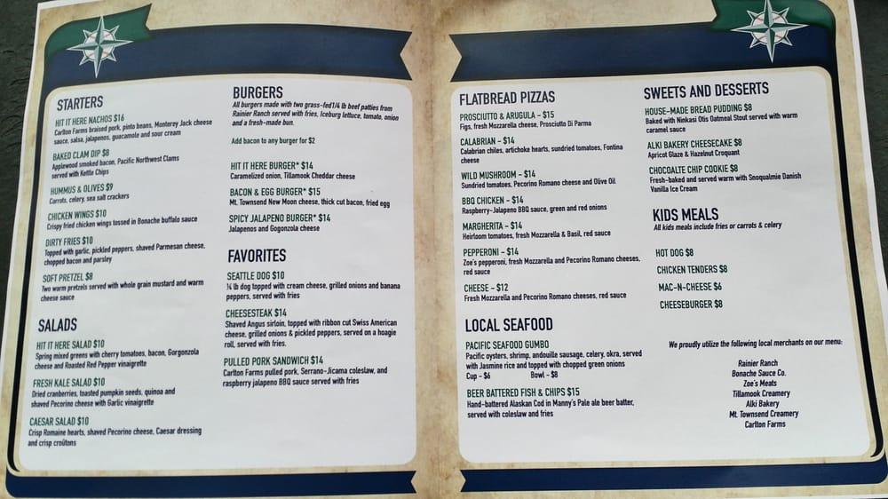 Menu at Hit it Here Cafe, Seattle