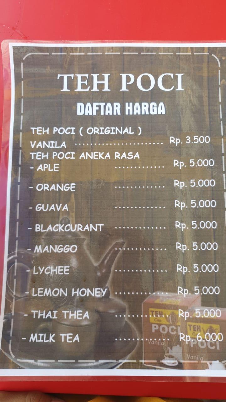 Menu at TEH POCI DEPAN ALFAMART TAMBAKBAYAN cafe, Ponorogo