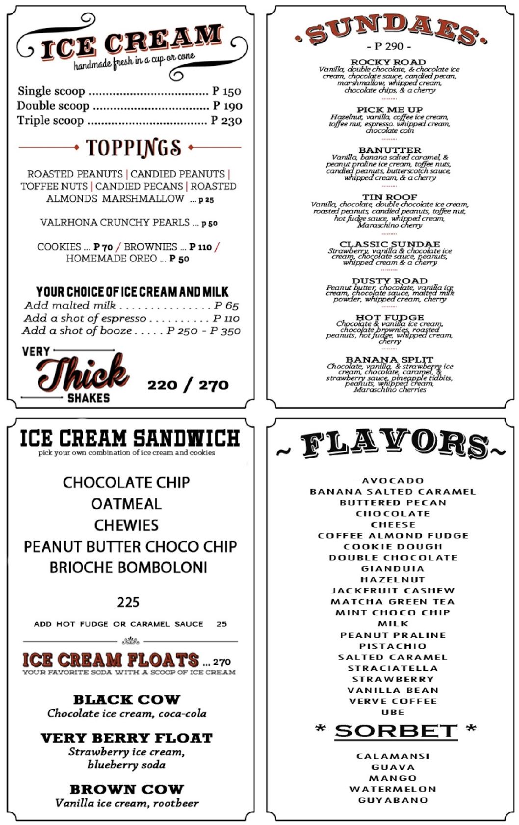 Menu at Wildflour Café + Bakery - Podium, Mandaluyong, The Podium