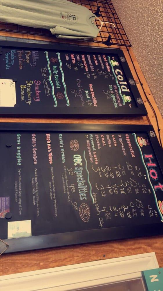 Menu at Ocean Boulevard Coffee restaurant, Holden Beach